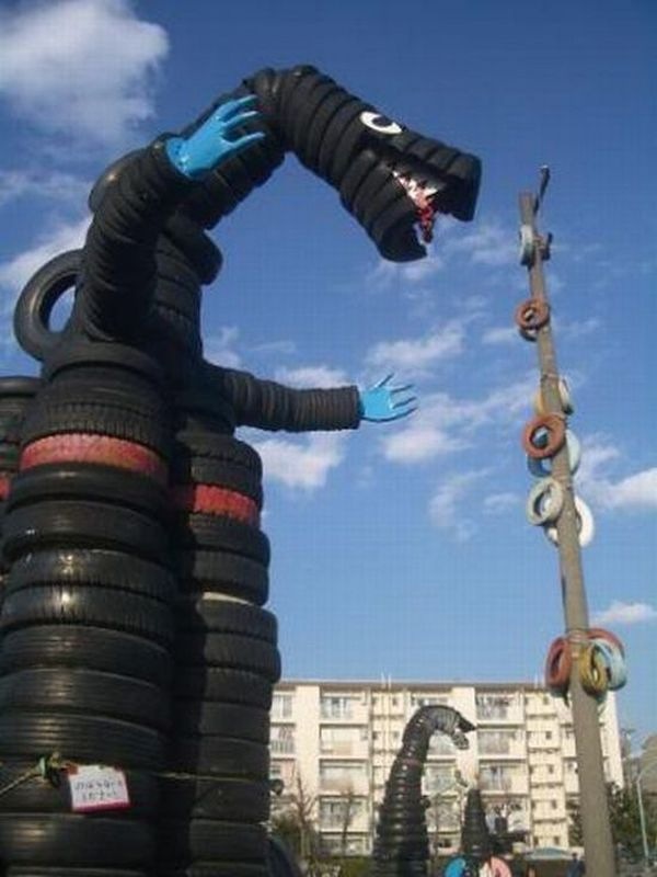 The Most Unusual Tokyo Tire Park | Amusing Planet